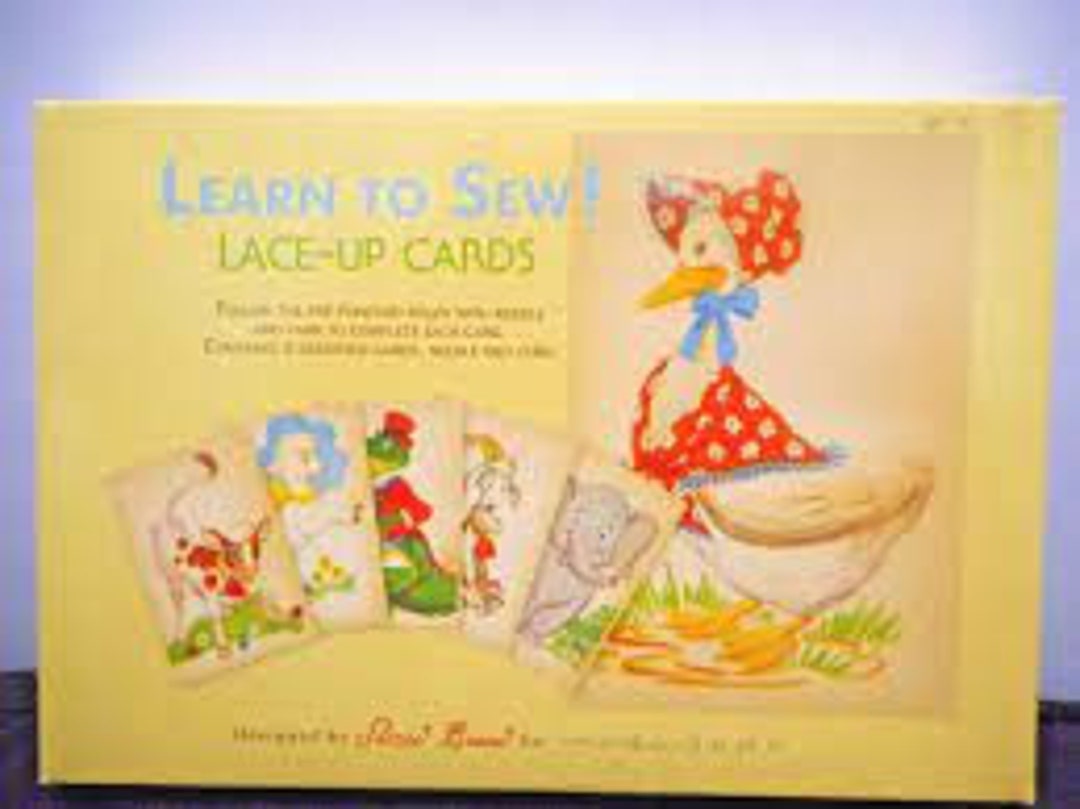 Learn to Sew Lace-up Cards by Sliced Bread for Moda Home - 6 Retro ...