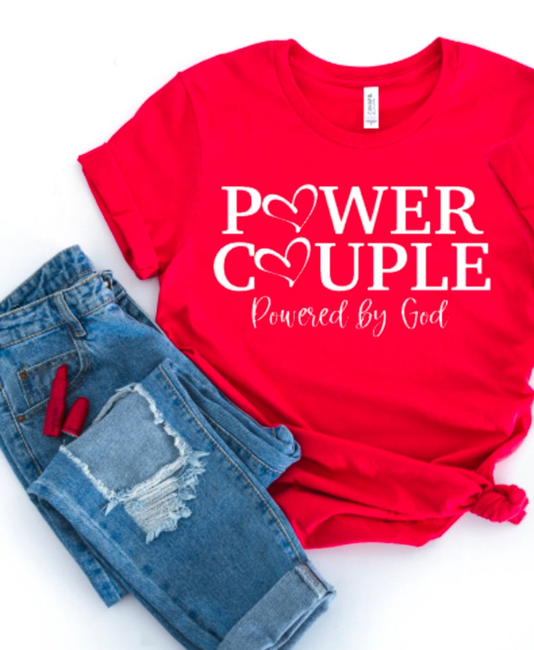 Power Couple Powered by God SVG - Etsy