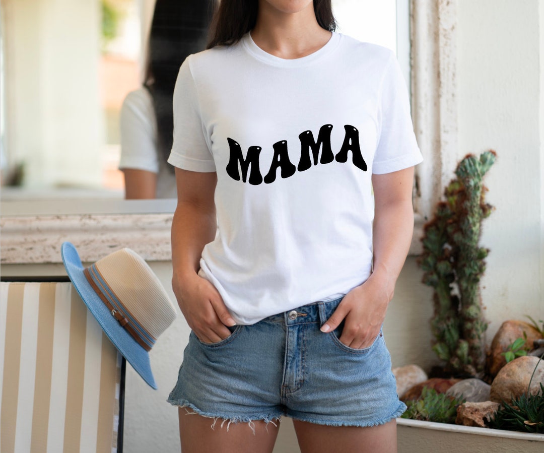 Mom Mama Retro Wave SVG PNG Mockup Included - Etsy