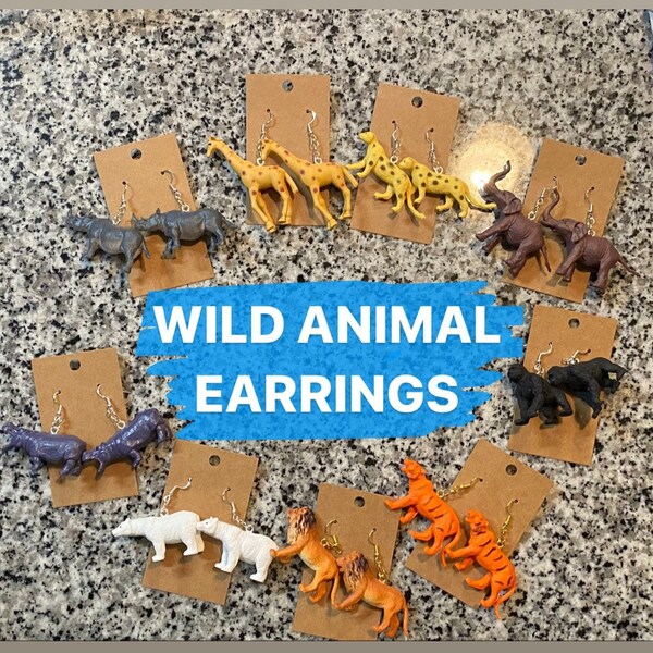 Animal Earrings - Etsy