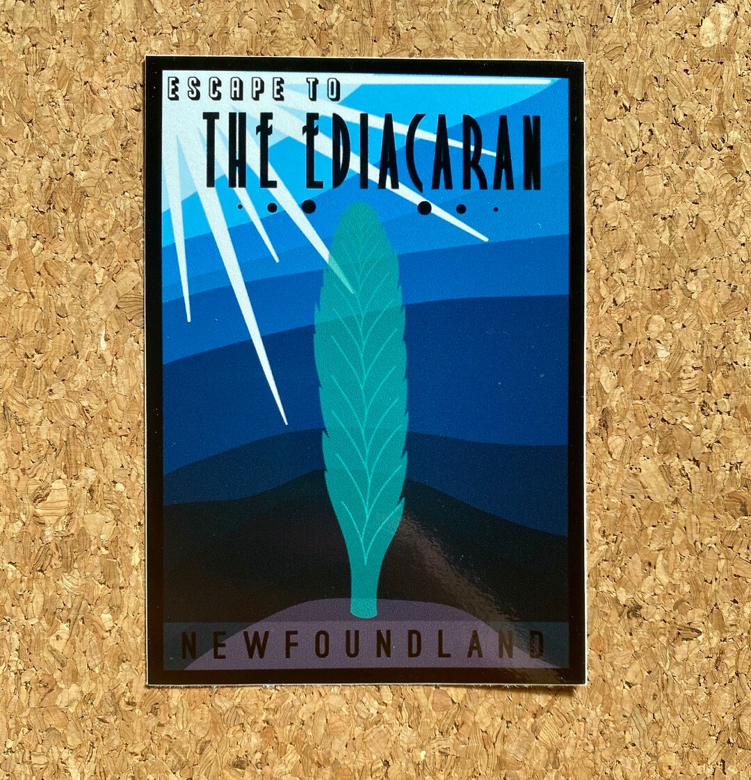 Ediacaran Travel Poster Vinyl Sticker - Etsy