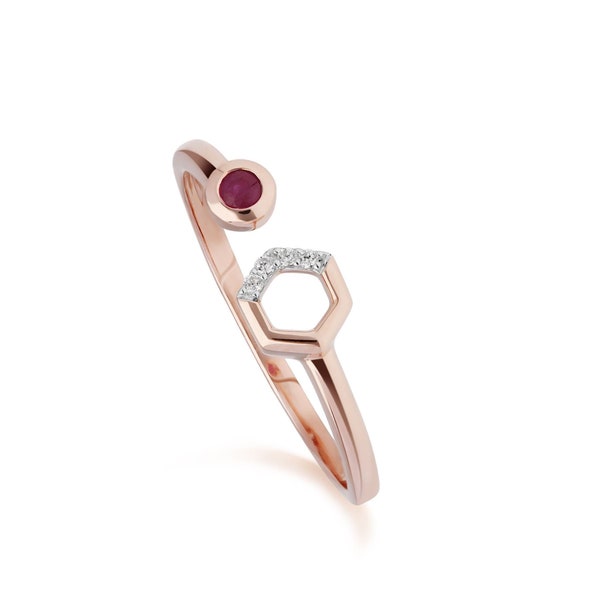 Modern Ruby Ring - Etsy