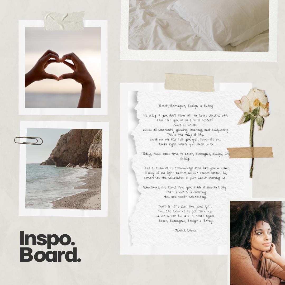 A Gentle Reminder | Vision Board Inspiration | Reset. Reimagine ...