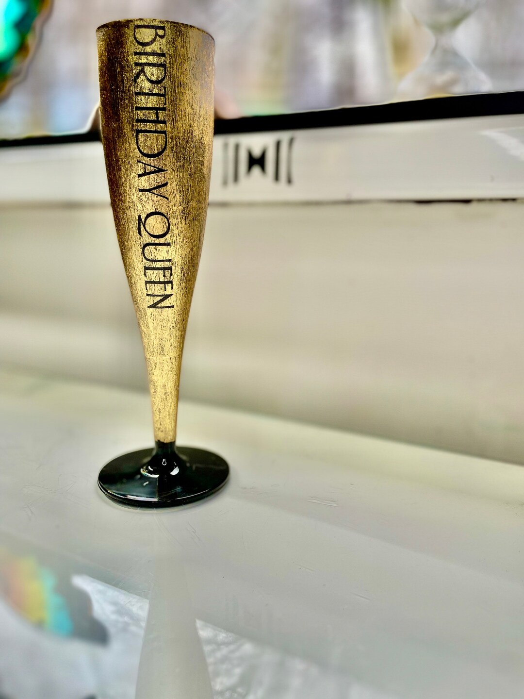 Toast—black Angel Flute in GOLD Drip - Etsy