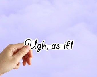 Ugh as If Stickers | Etsy