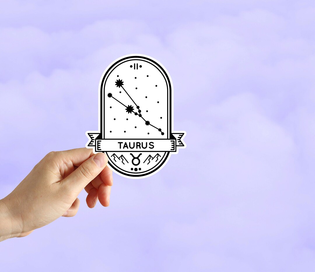 Taurus Sticker Zodiac Sign Sticker Horoscope Sticker Water - Etsy