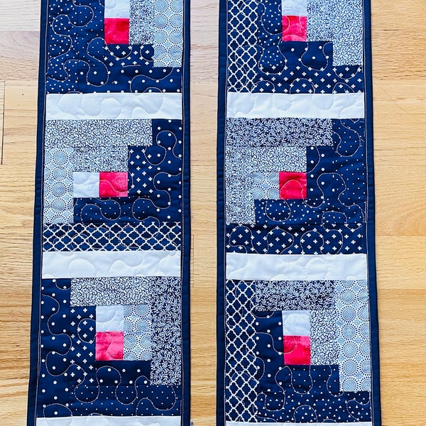 Log Cabin Table Runner - Etsy