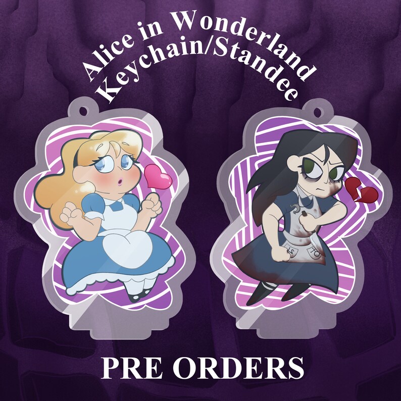 Alice in Wonderland Keychain Standee - Etsy