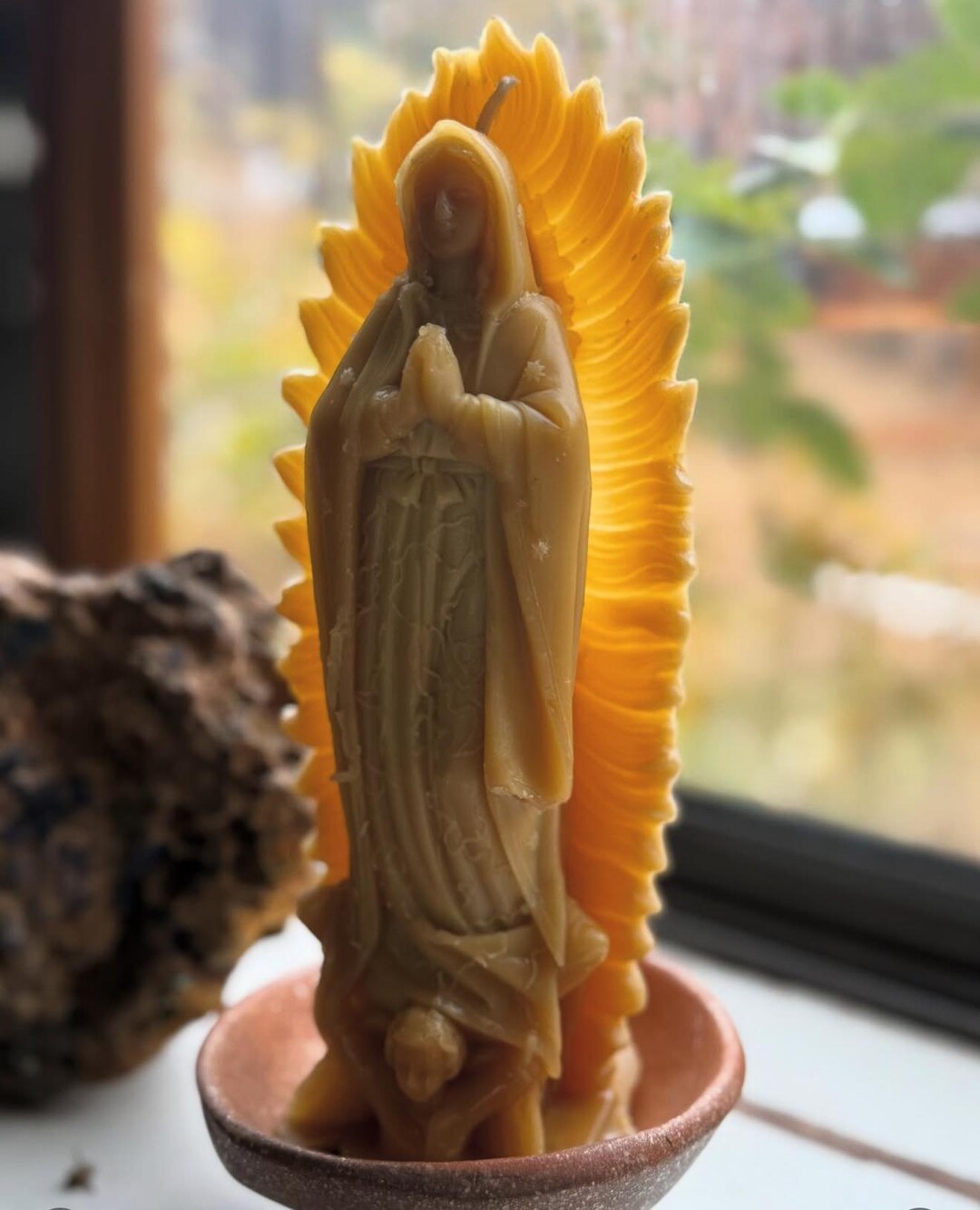 Lady of Guadalupe Beeswax Candle - Etsy