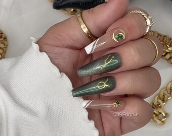 Taurus Season Press On Nails Ready To Ship Acrylic & Press On Nails ...