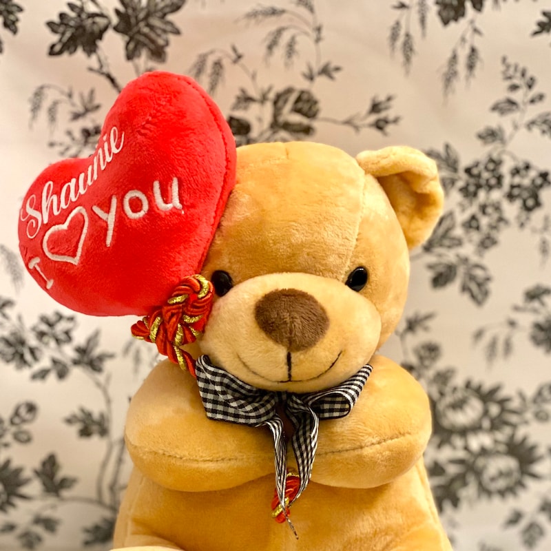 Personalized Love Teddy Bear - Etsy