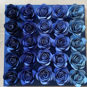 Personalized Floral Shadow Box, Paper Flower Rose Shadow Box. Paper ...