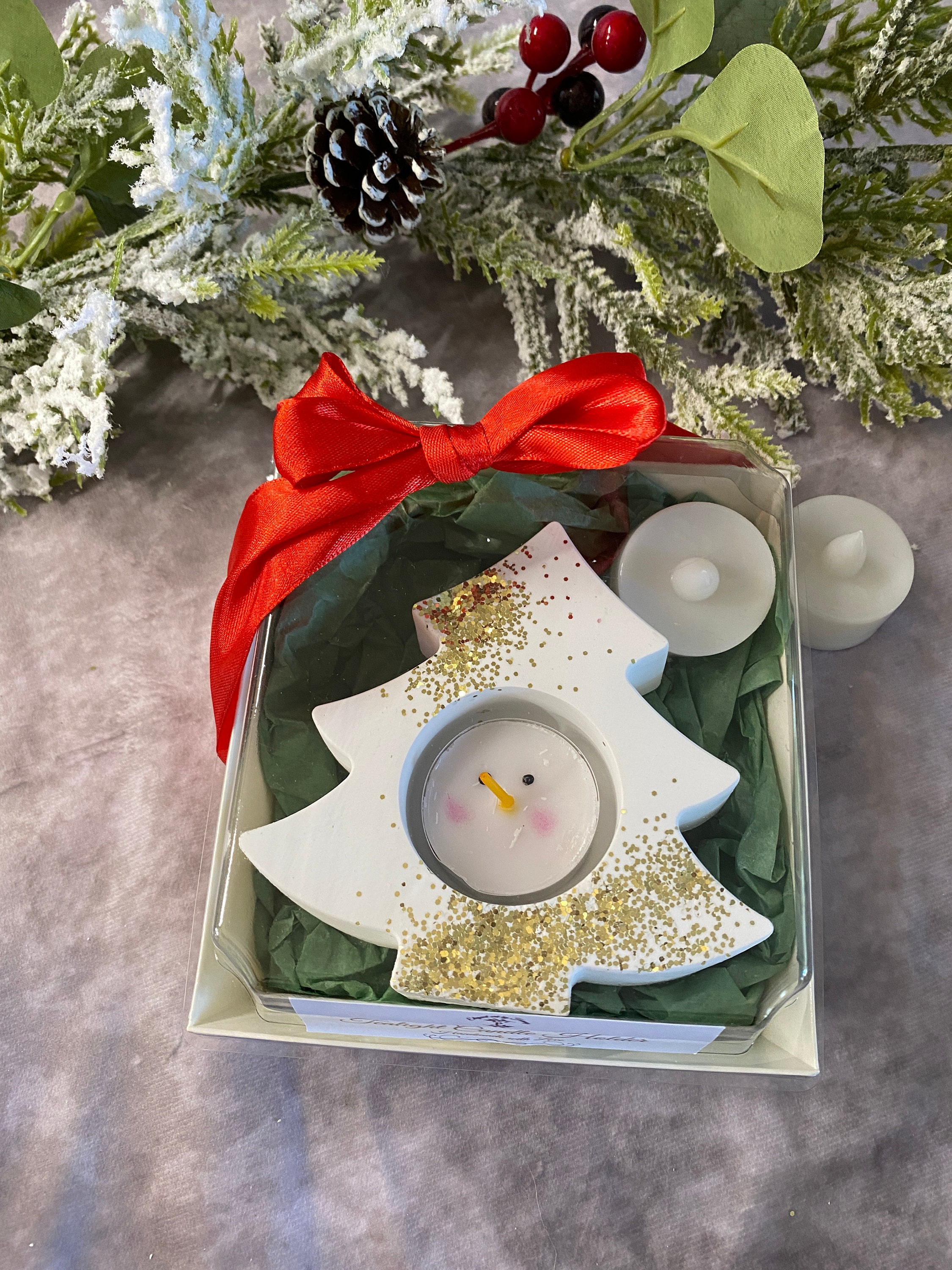 Christmas Tree Tea Light Candle Holder Gift Box | Christmas Decorations ...
