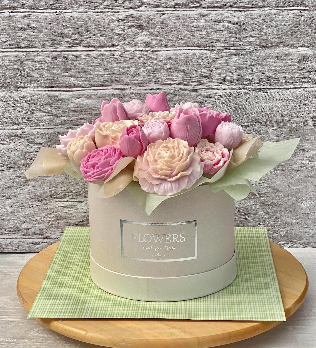 Flower Soap Arrangement |victorian Soap Flower Box | Handmade ...