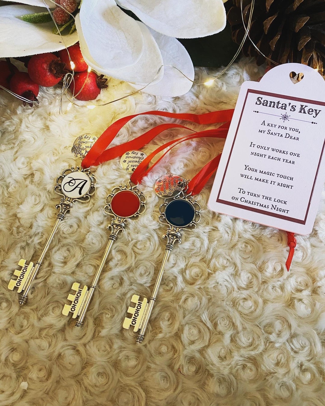 Santa Magic Key, Personalized Santa Key, Monogram Santa Keys, Santa ...