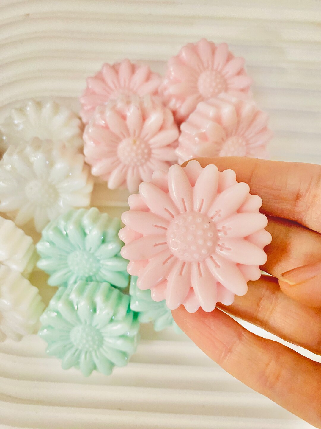 Set of 10 Mini Flower Soaps for Fall Themed Baby, Bridal Shower Favor ...