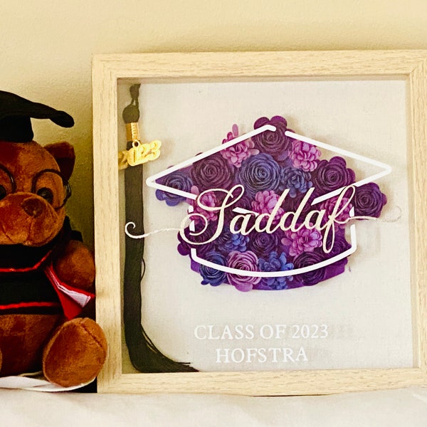 Shadow Box for 2 Grad Caps - Etsy