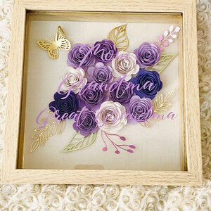 Personalized Paper Rose Shadow Box: Mother's Day Floral Gift - Etsy
