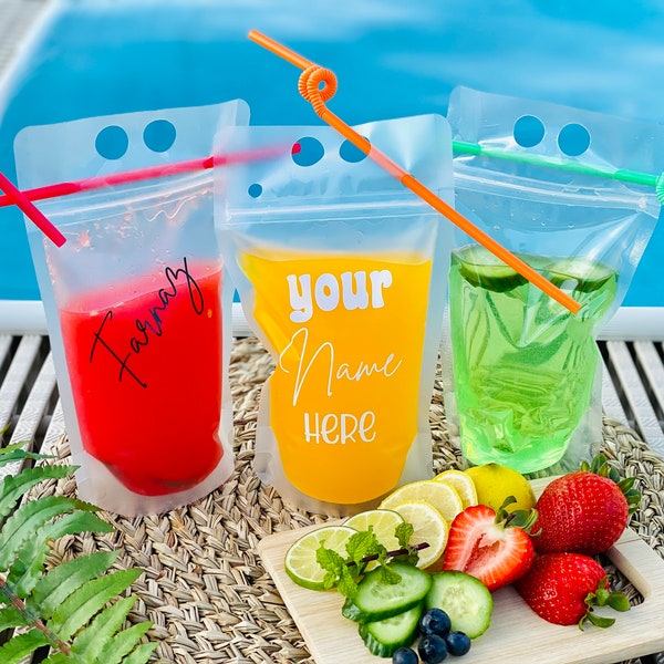 Custom Drink Pouch - Etsy