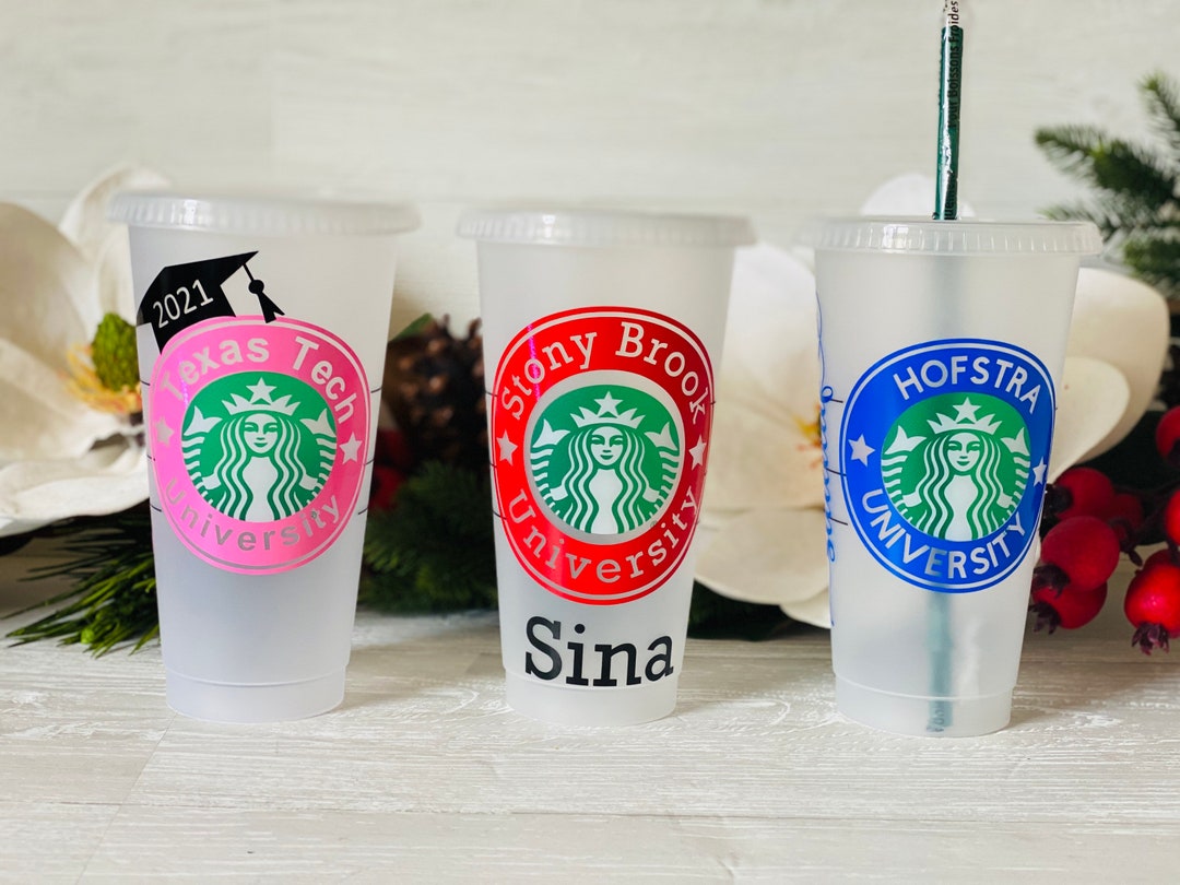 Graduation Starbucks Cold Cup, Personalized University Reusable Venti ...