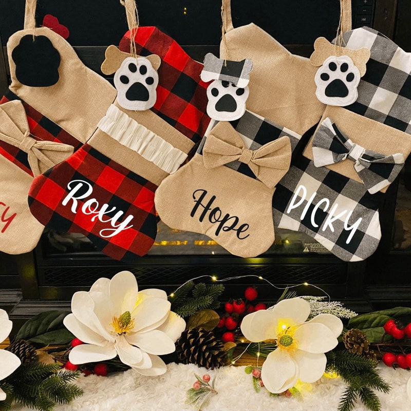 Burlap Dog Stocking - Etsy