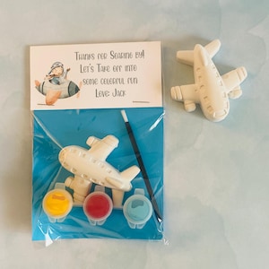 Personalized Paint-your-own Airplane Party Kit | DIY Airplane Craft for ...