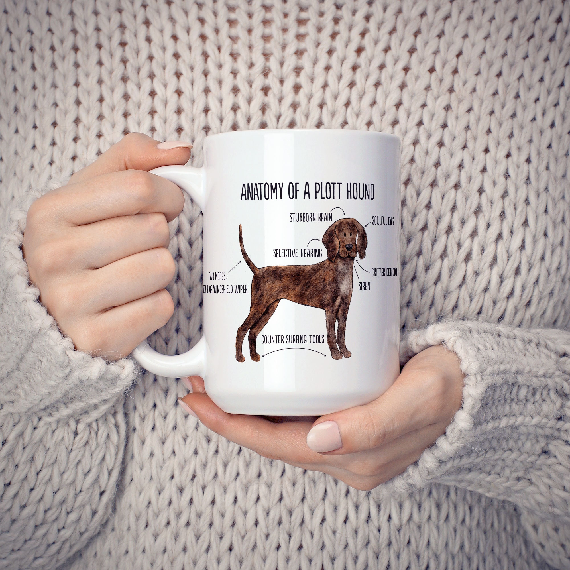 The Anatomy of a Coonhound Coffee Mug Coonhound Mom Gift Black and Tan ...