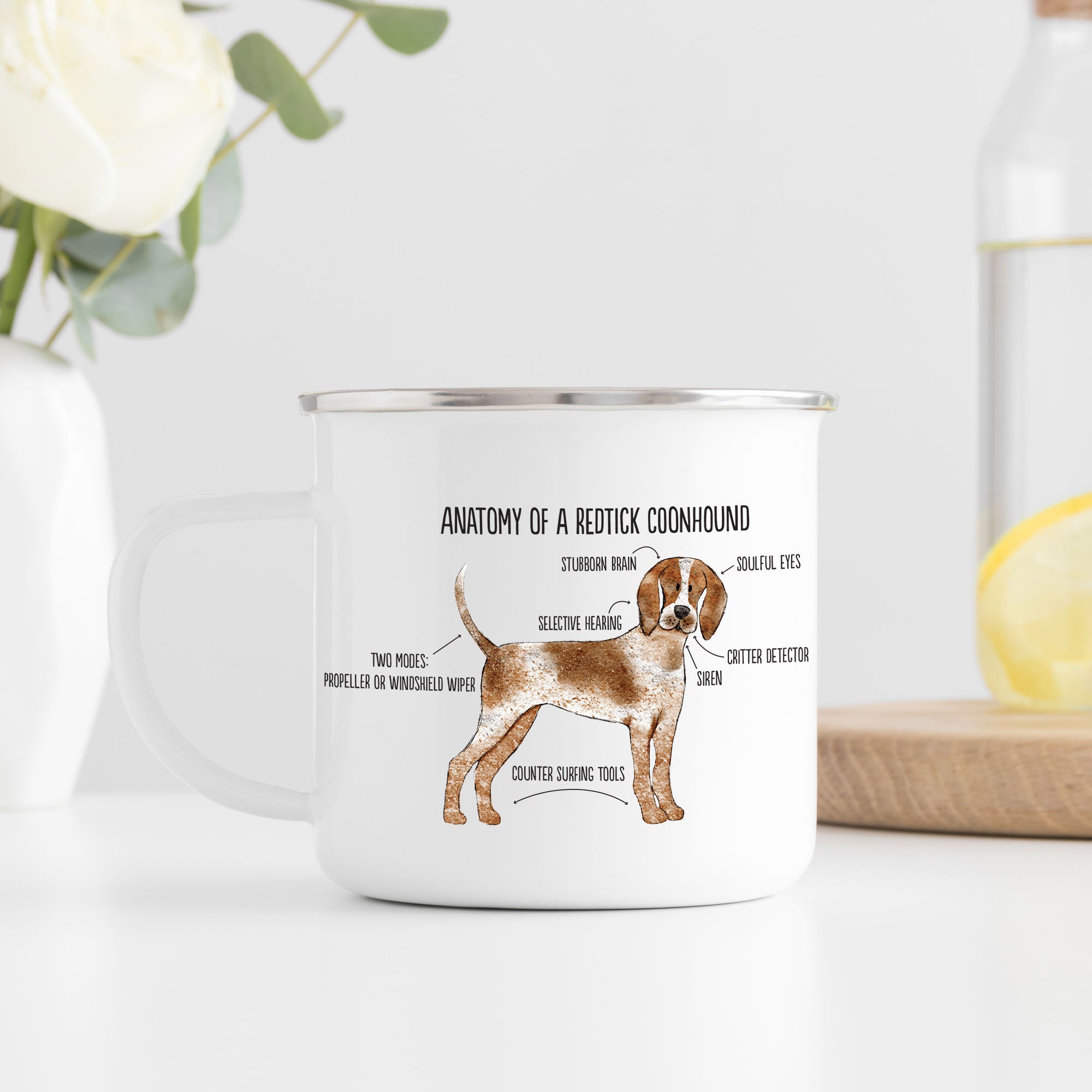 The Anatomy of a Coonhound Coffee Mug Coonhound Mom Gift Black and Tan ...