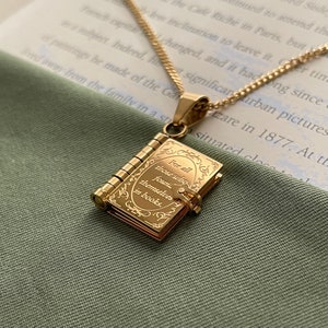 Book Lovers Necklace, Bookish Jewelry, Teacher Appreciation Gifts ...