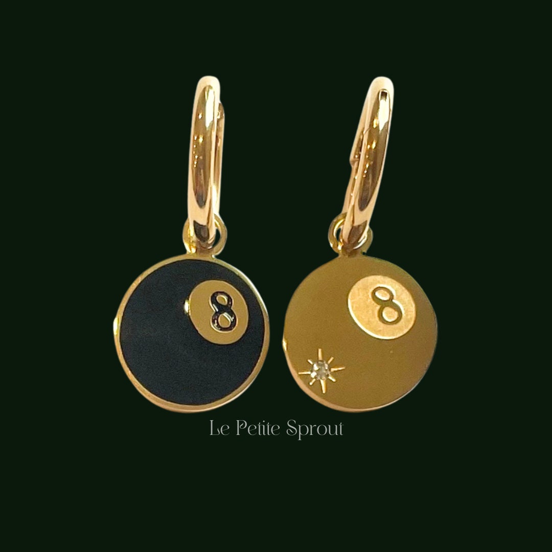 8 Ball Earrings · Gold Hoop Earrings · Silver Hoop Earrings · Birthday ...