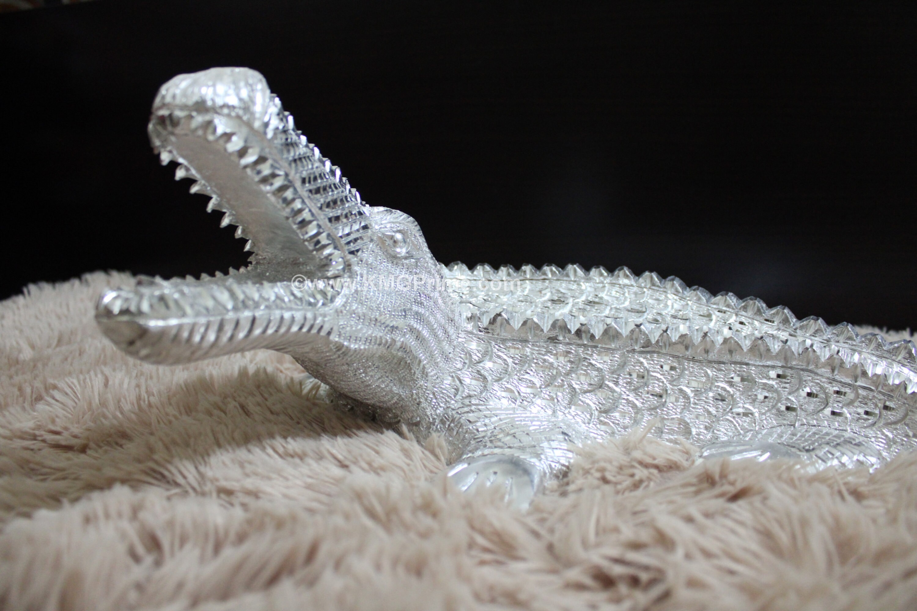 Gator Statue Metal 8 Lbs| 21" Long | Handcarved Alligator Sculptures ...
