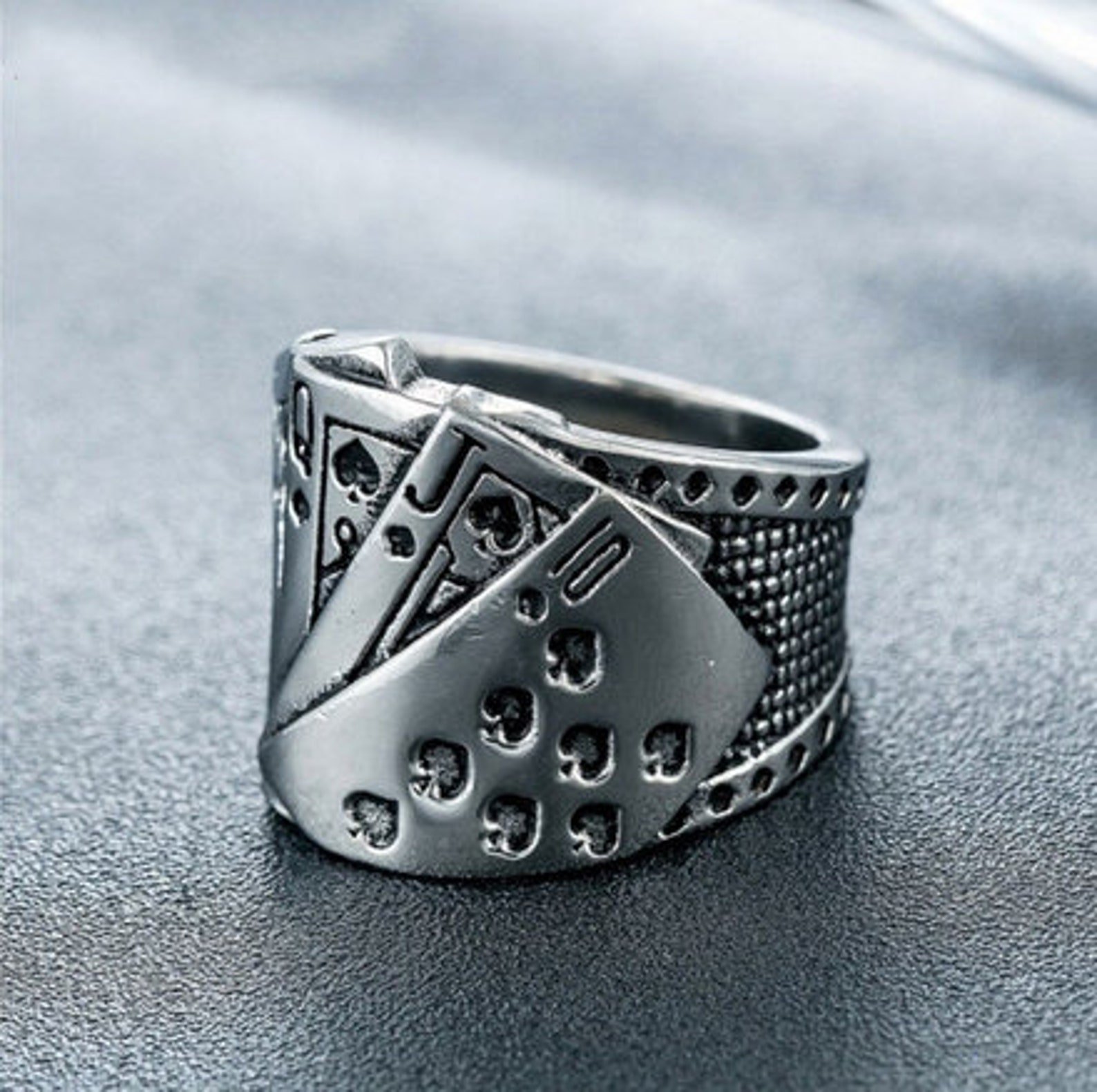 Men's Creative Gamblers Poker Ring Men's Jewelry - Etsy