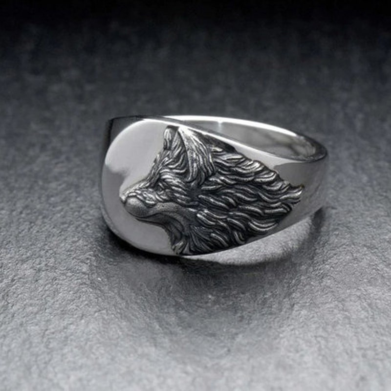 Wolf Ring - Etsy