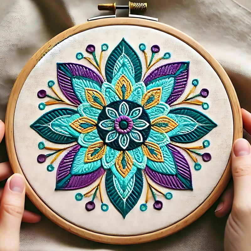 Mandala Embroidery - Etsy