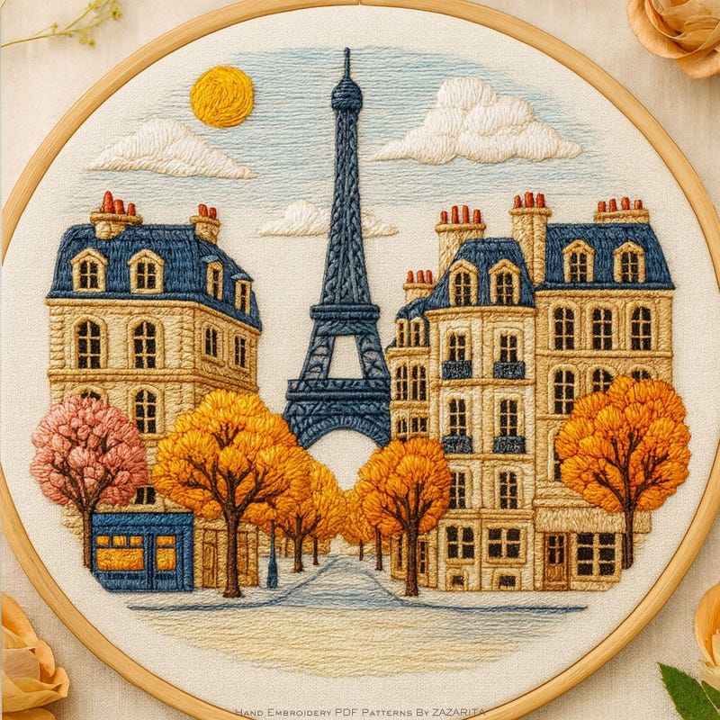 Paris Embroidery - Etsy