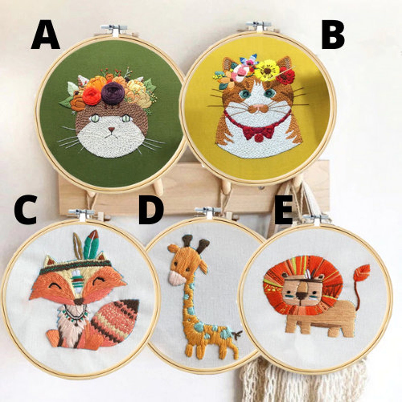 2 Pack Animaux Kit de broderie pour débutant animaux motifs - Etsy France 2 Pack Animaux Kit de broderie pour débutant animaux motifs - Etsy France