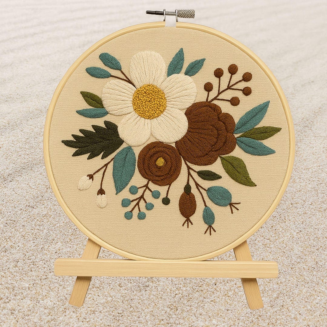 Floral Embroidery Pattern, Digital PDF for Botanical Embroidery ...