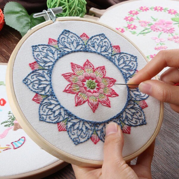 Mandala Embroidery Kit - Etsy
