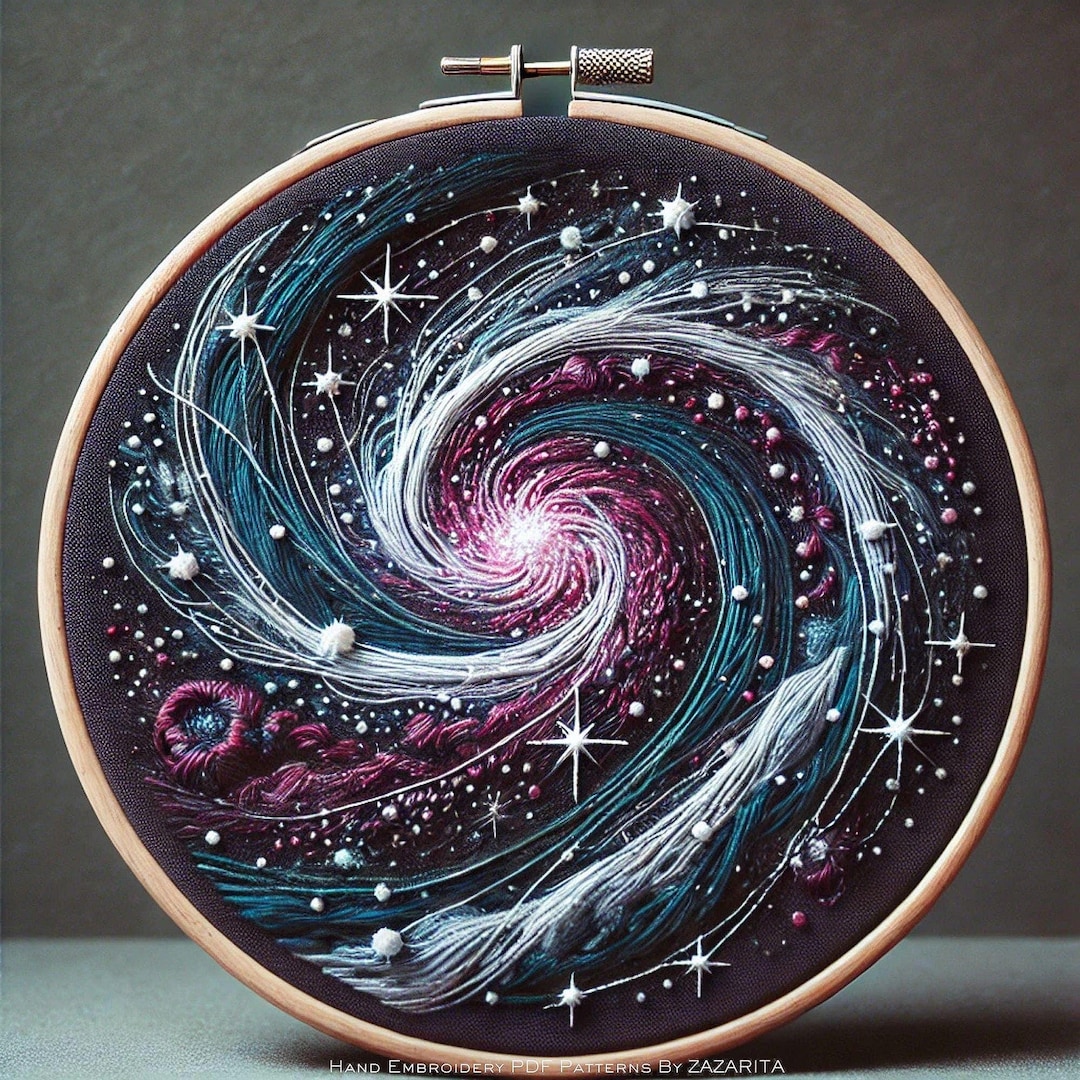 Galaxy Embroidery Pattern: Starry Night Sky Design (PDF Download) - Etsy