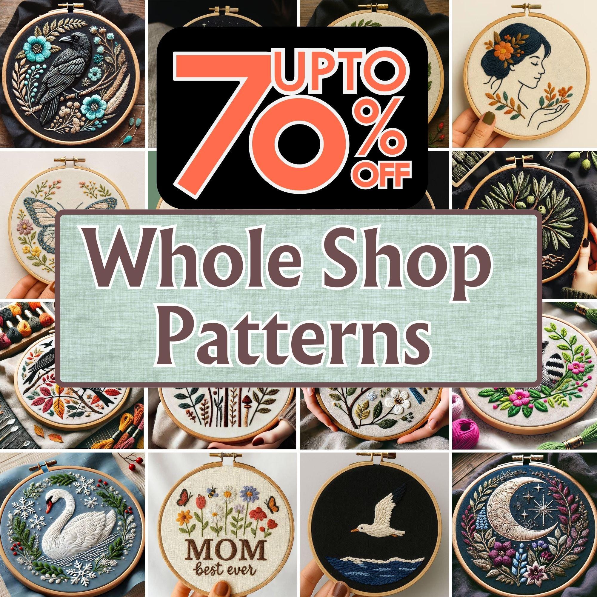 Flying Goose Hand Embroidery Pattern – Modern PDF Design With DMC Color ...