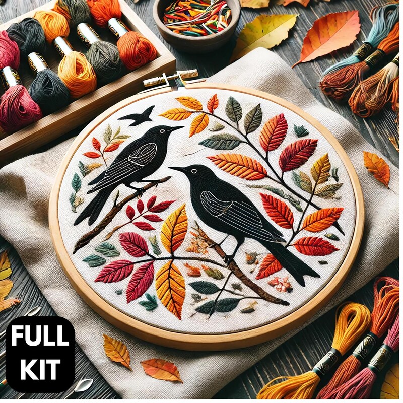Fall Embroidery Kits - Etsy