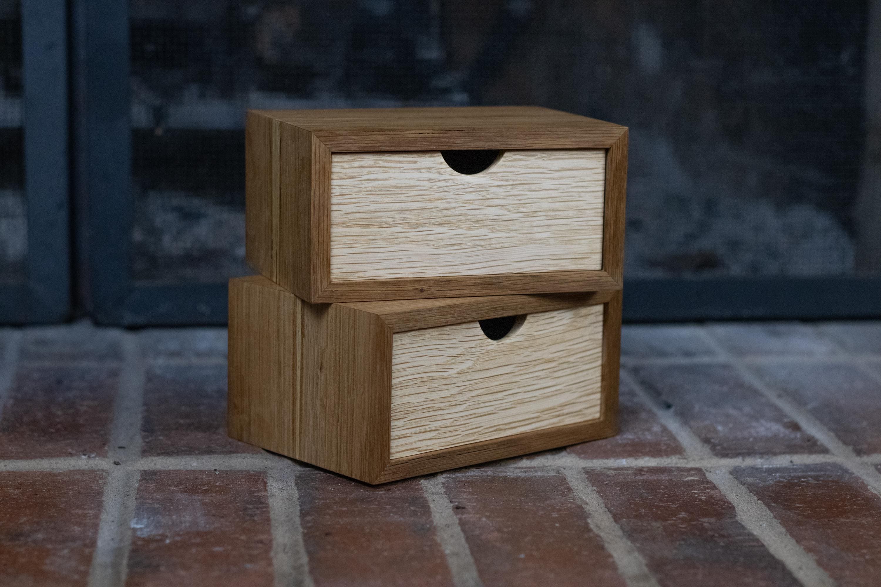 Pair of White Oak Wooden Boxes - Set of 2 Handmade Keepsake/jewelery Storage Boxes. - Etsy