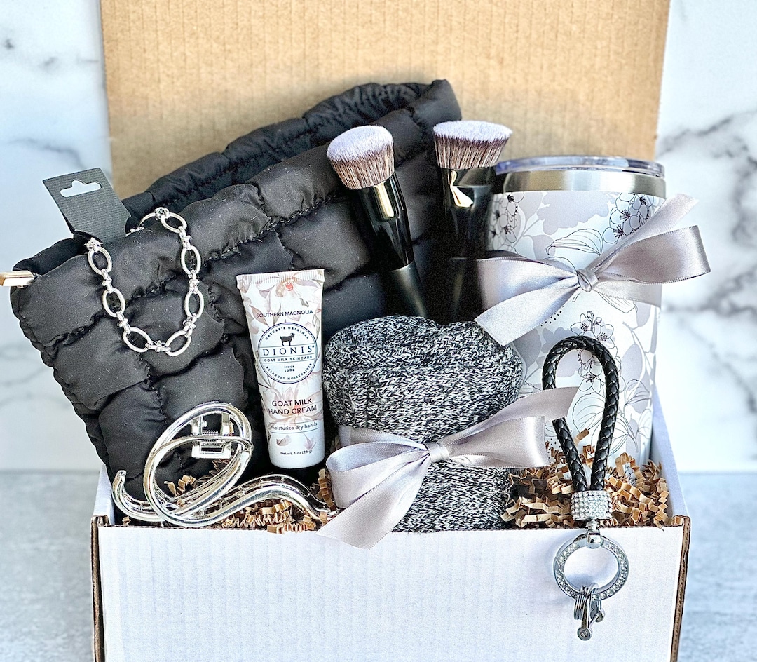 Gift Box for Woman Quilted Makeup Bag Birthday Gift for Sister Easter ...