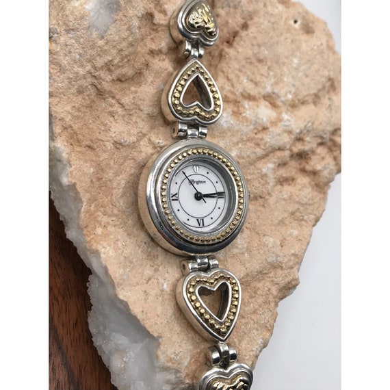 Brighton GENOA Heart Watch Two Tone RETIRED New Battery Toggle - Etsy
