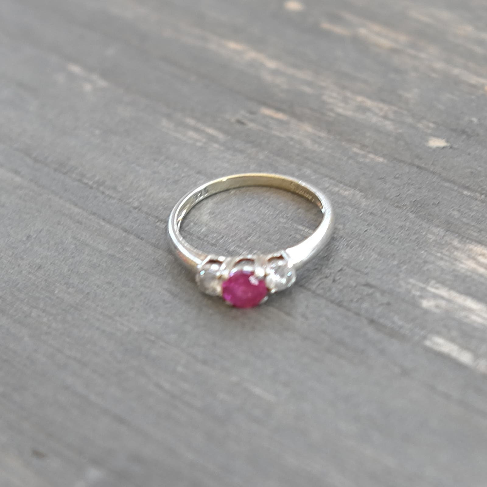 Stauer Pink Ruby Gemstone Ring Sterling Silver Vintage Clear Crystals ...