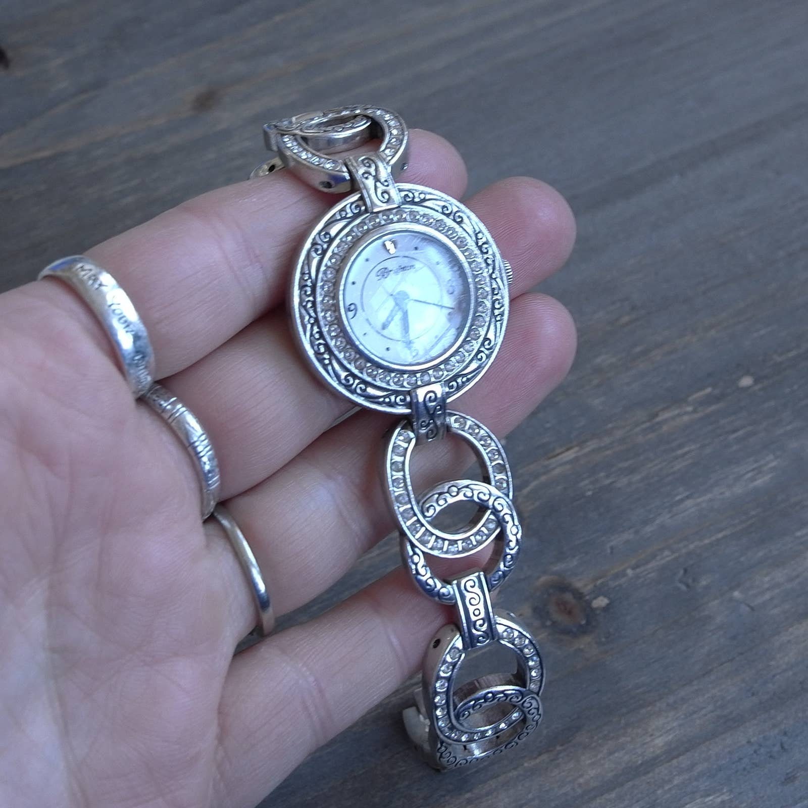 Brighton Stardust Ladies Watch Silver Plate 7.5 Clear - Etsy