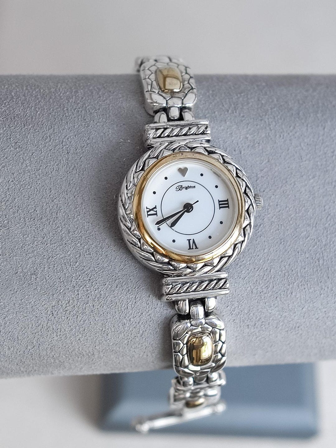 Brighton Nantucket Watch Vintage Two Tone Silver Gold Toggle Clasp 7.5 ...
