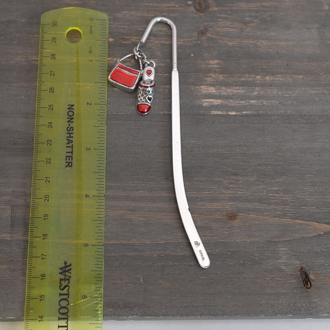 Brighton Hook Bookmark 5.5" Shoe and Purse Charms Red Enamel Vintage - Etsy