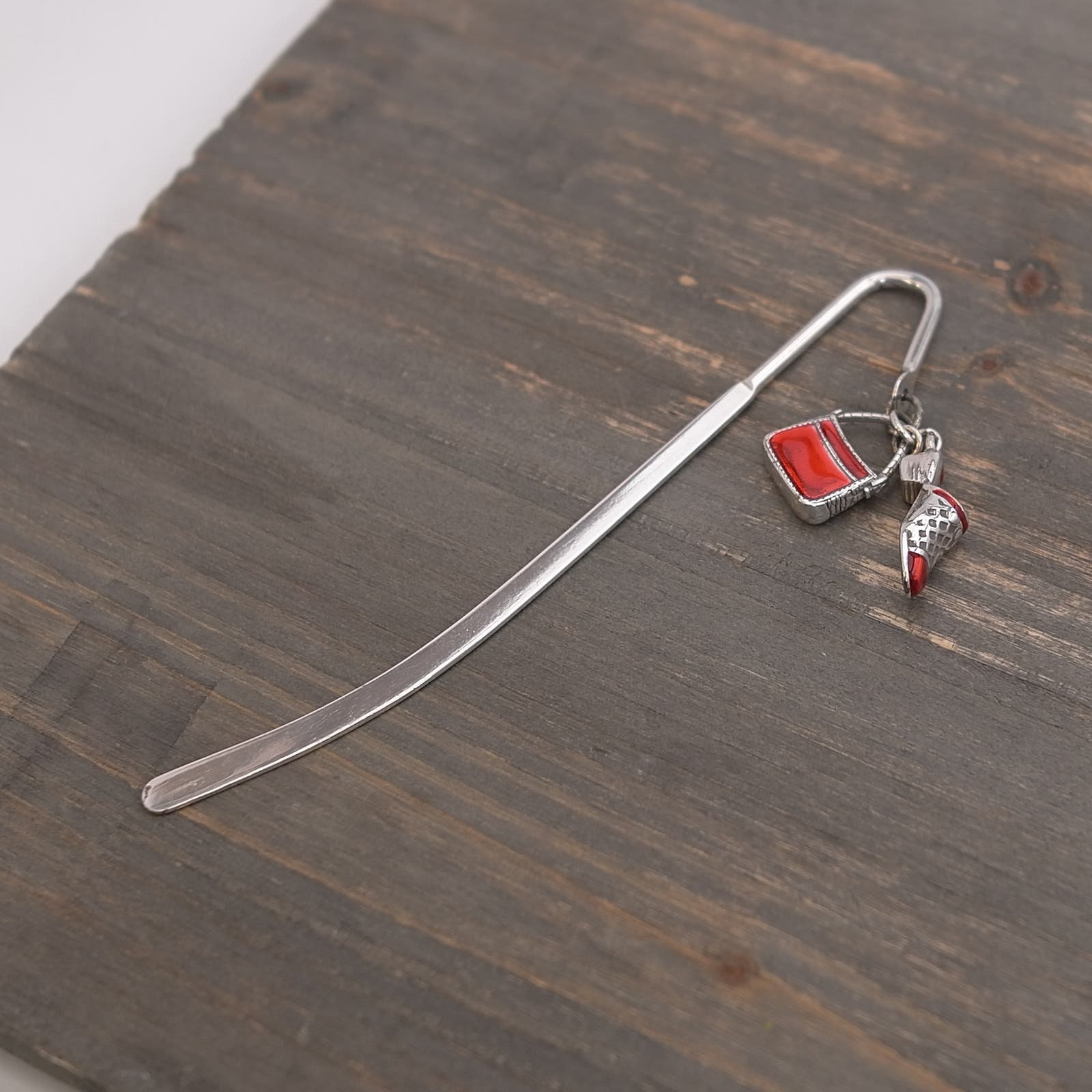 Brighton Hook Bookmark 5.5" Shoe and Purse Charms Red Enamel Vintage - Etsy
