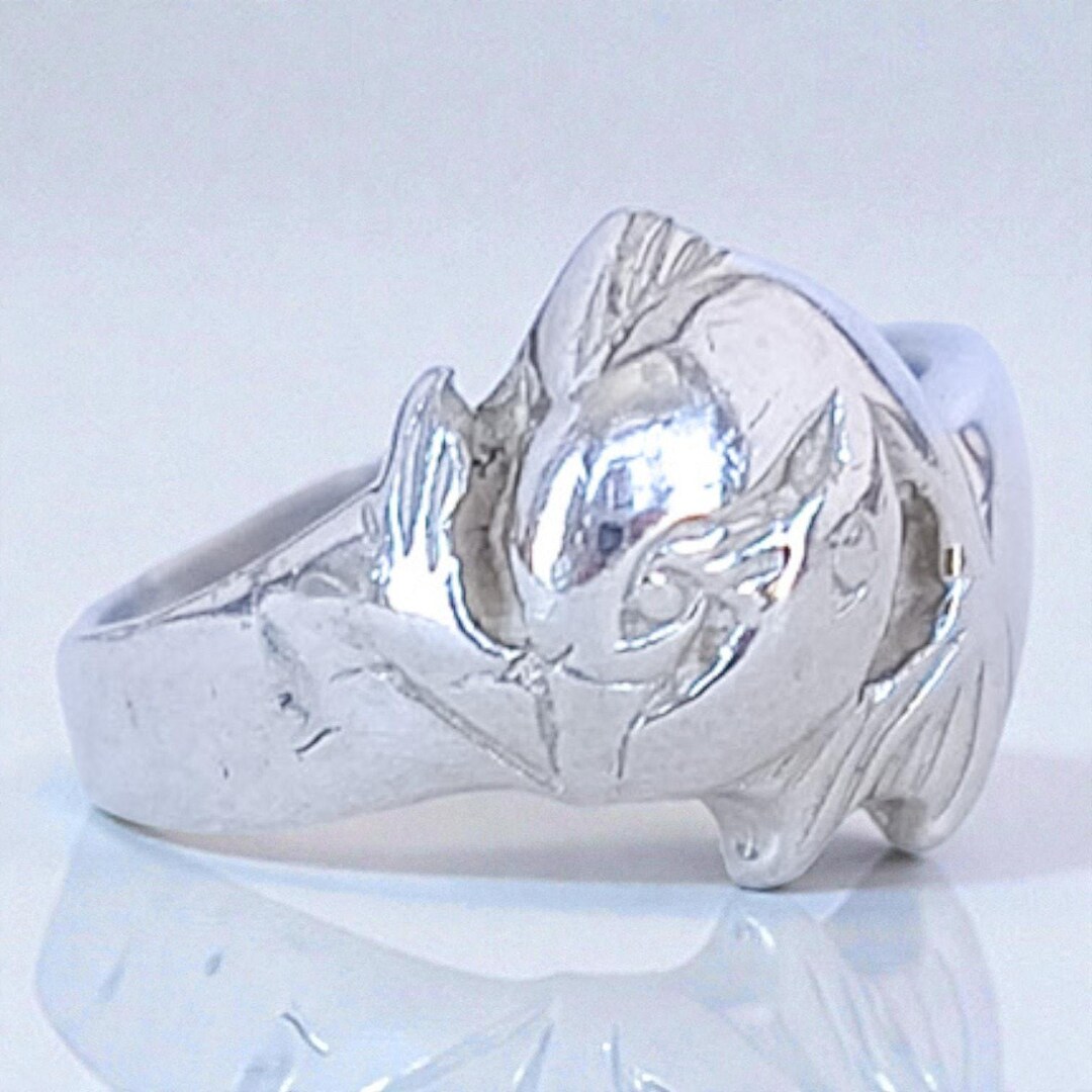 Vintage Sterling Silver Dolphin Heart Ring Two Dolphins Size 5.25 - Etsy